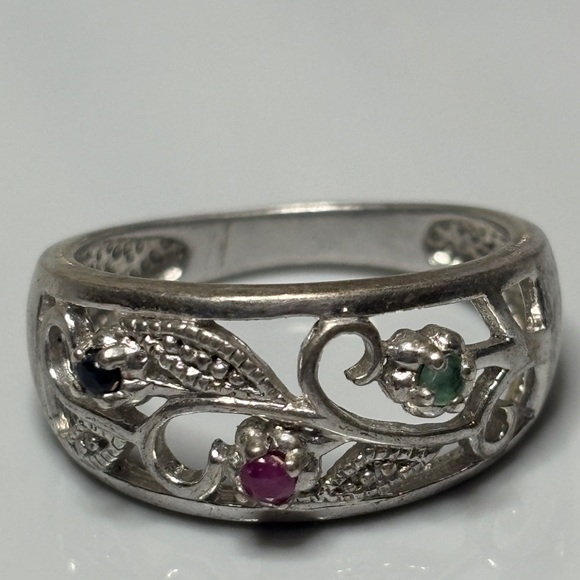 Avon | Jewelry | Vintage Avon Sterling Silver Filigree Ring With Ruby ...